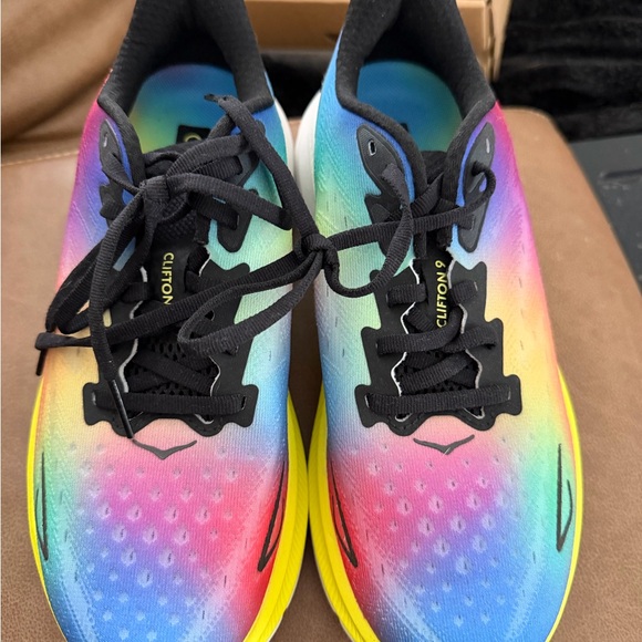 Hoka | Shoes | Brand New Hoka Clifton 9 With Rainbow Gradient Insole ...